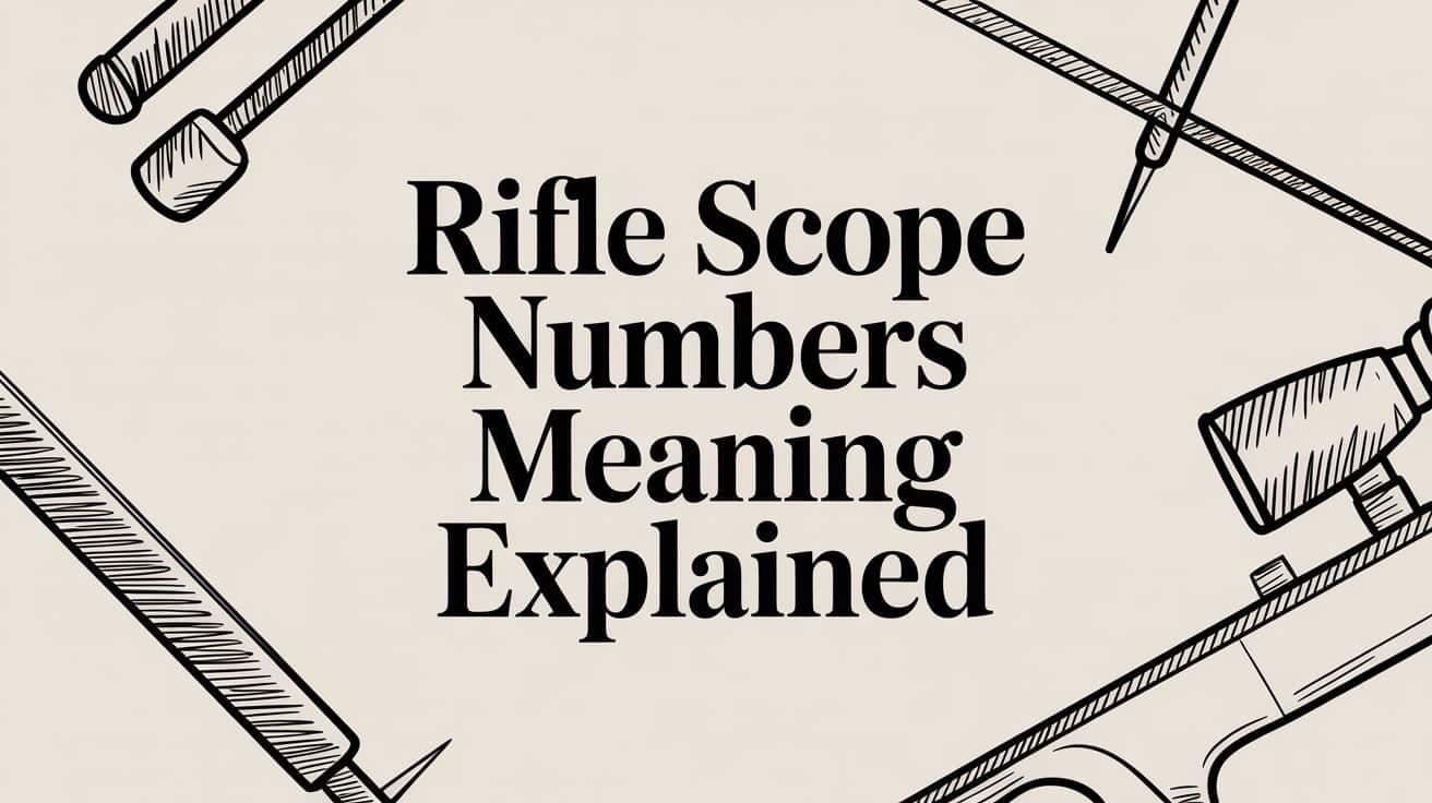 Rifle Scope Numbers Meaning Explained